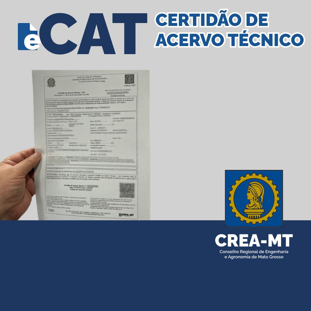 Profissional, você sabe a importância do Acervo Técnico? - Crea-MT