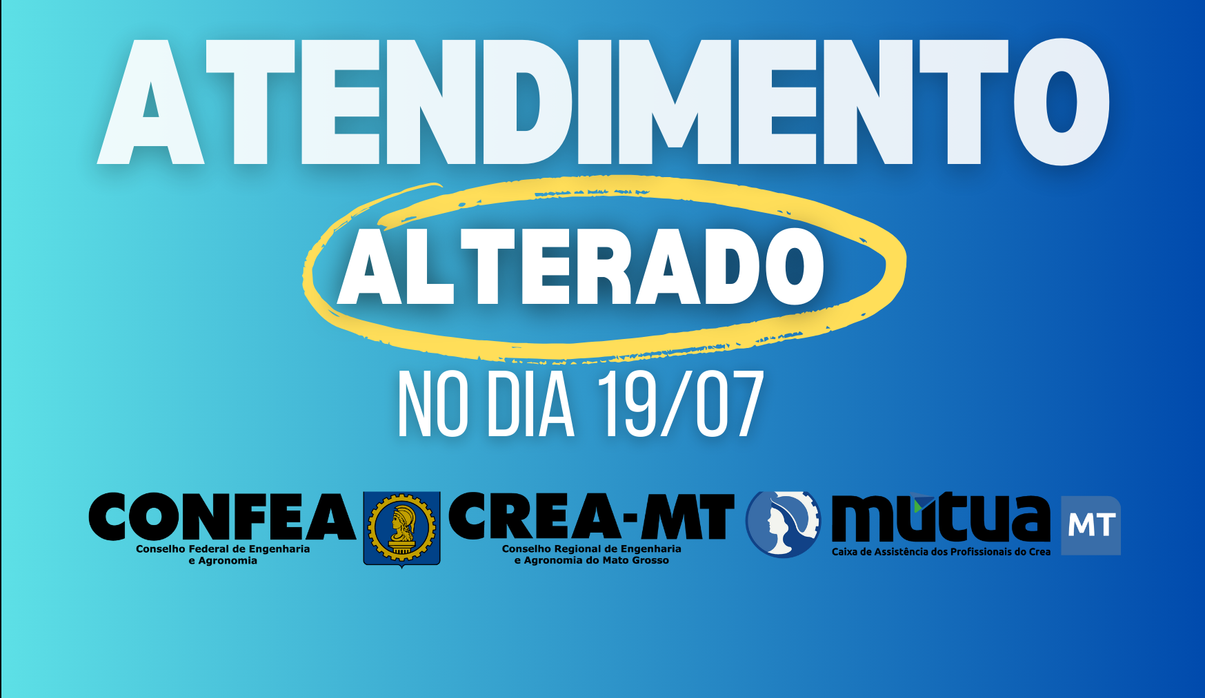 Crea-MT informa sobre atendimento ao público na próxima sexta-feira (19 ...